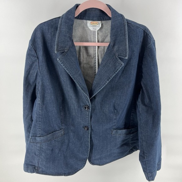 Talbots | Jackets & Coats | Talbots Womens Preppy Blue Jeans Top ...